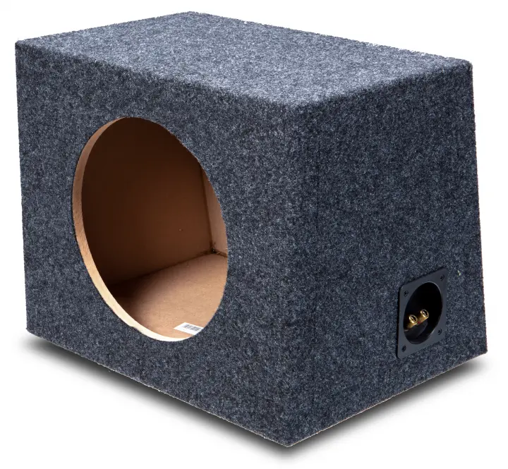 Car Audio Single 10" Sealed Subwoofer Rear Angle Sub Box Enclosure 5/8 ...