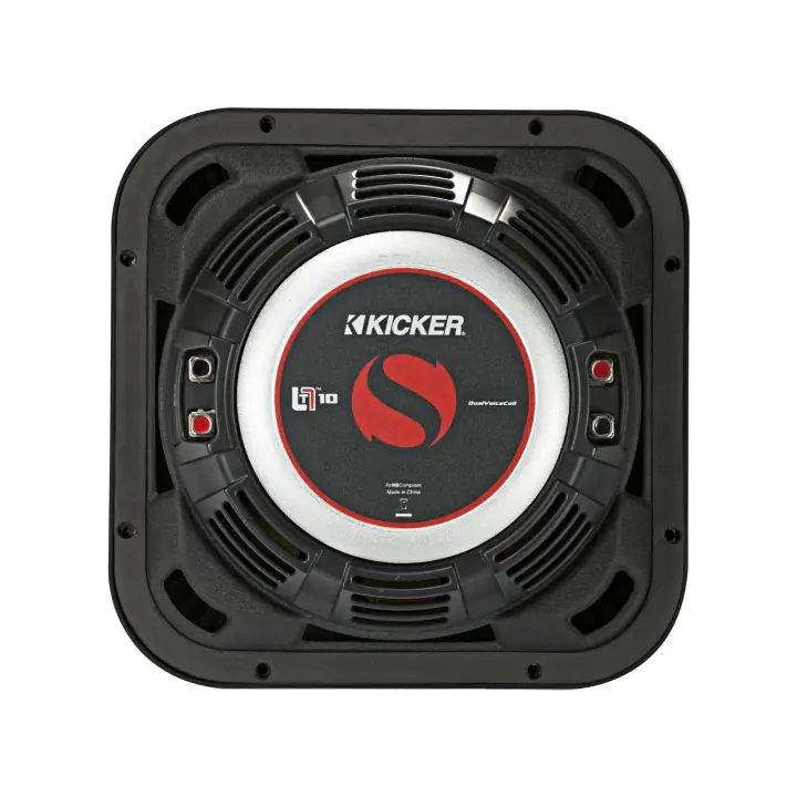 Kicker 46L7T102 Car Audio L7T Shallow Mount 10" Sub Square L7 Subwoofer ...