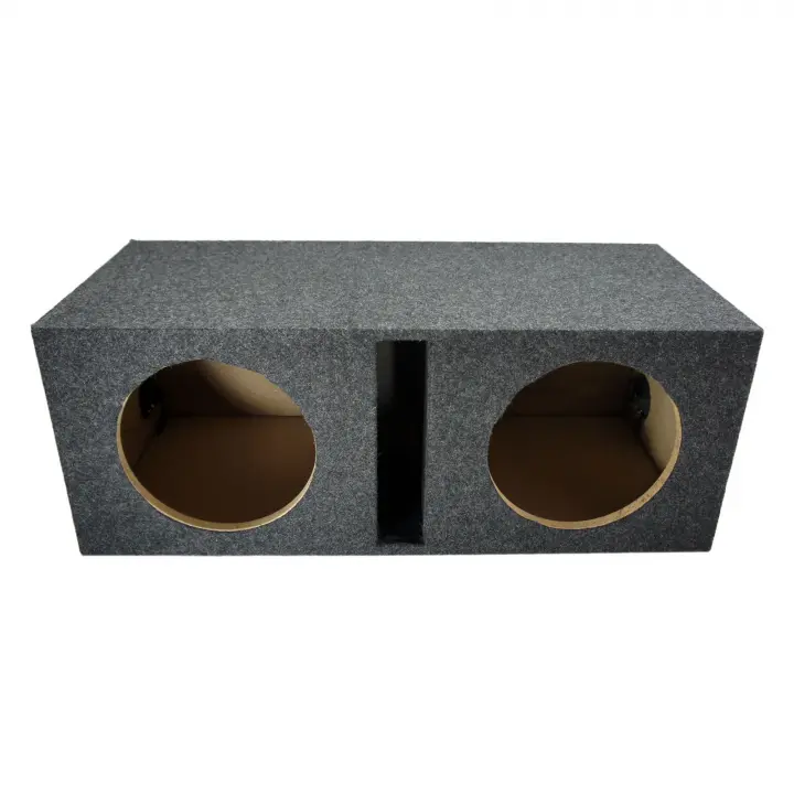 Car Audio Dual 10 inch Vented Subwoofer Stereo Sub Box Ported Enclosure MDF