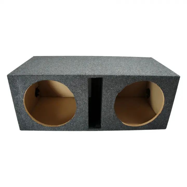 Car Audio Dual 12 inch Vented Subwoofer Stereo Sub Box Ported Enclosure ...