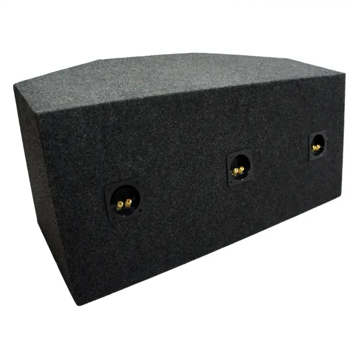 Car Audio Triple 12" Sealed Subwoofer Rear Angle 3 Sub Box Stereo Enclosure