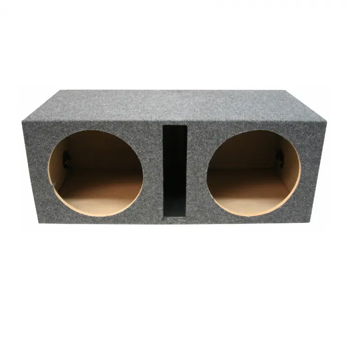 Car Audio Dual 12" Vented Subwoofer Stereo Sub Box Ported Enclosure 3/4 ...
