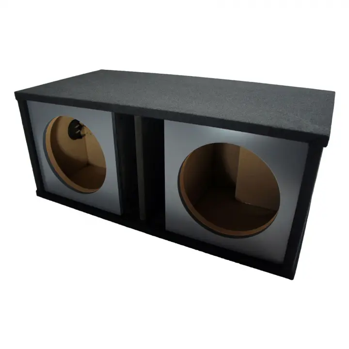 Car Audio Dual 10" Slot Vented Paintable Baffle Stereo Sub Box Enclosure