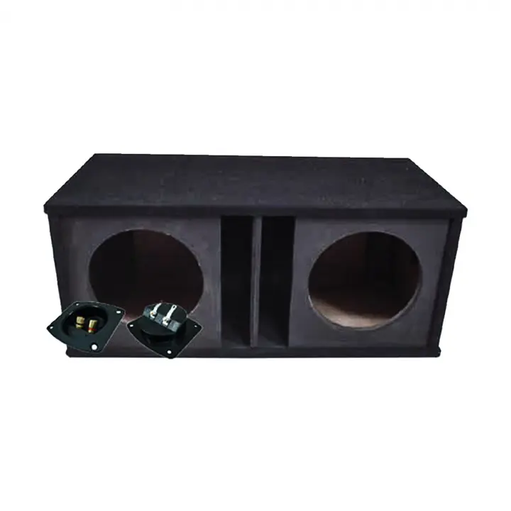 Car Audio Dual 15" Slot Vented Paintable Baffle Stereo Sub Box Enclosure