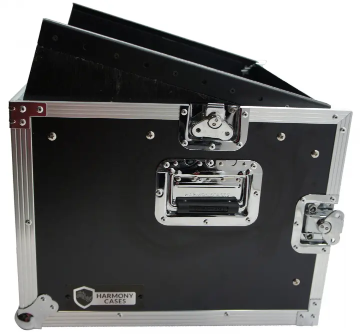 Harmony Cases HCM6U DJ Pro Audio 10U Slant Top 8U Vertical Mixer Rack ...