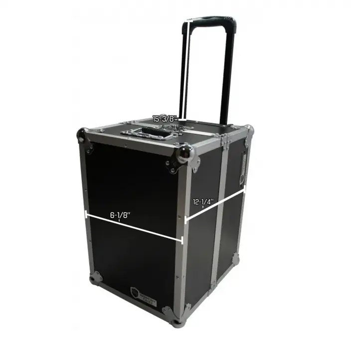 Harmony Cases HCLPHWE Rolling Flight Case Wheels & Handle 100 LP Vinyl ...
