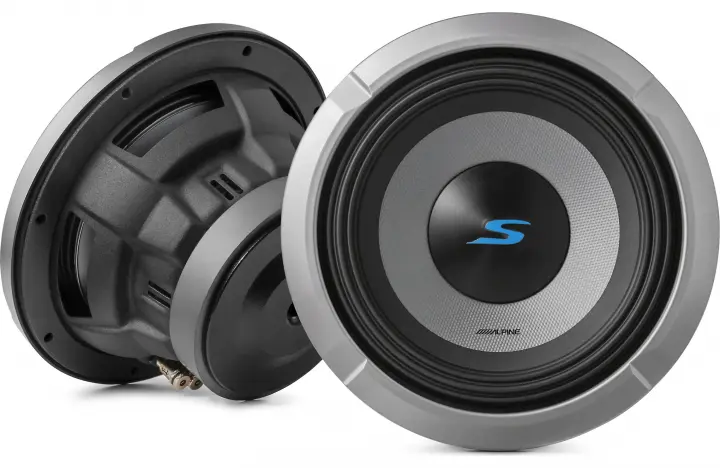 Alpine S2-W8D4 S-Series 300W RMS Dual 4-Ohm Subwoofer for Car Audio ...