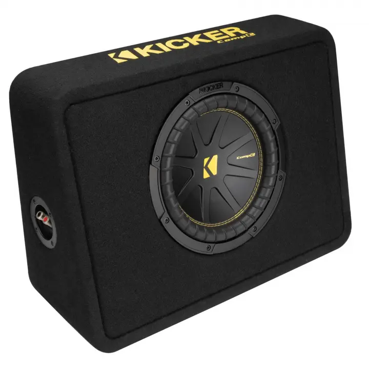 Kicker 50TCWC104 CompC Series 4-Ohm 10 Inch Single Loaded Subwoofer ...