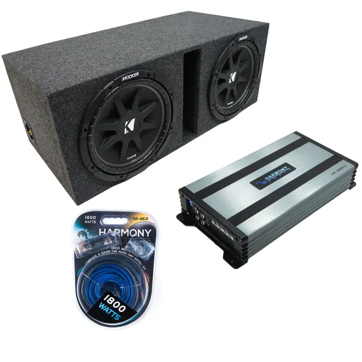 Universal Car Stereo Vented Port Dual 15" Kicker Comp C15 Sub Box ...