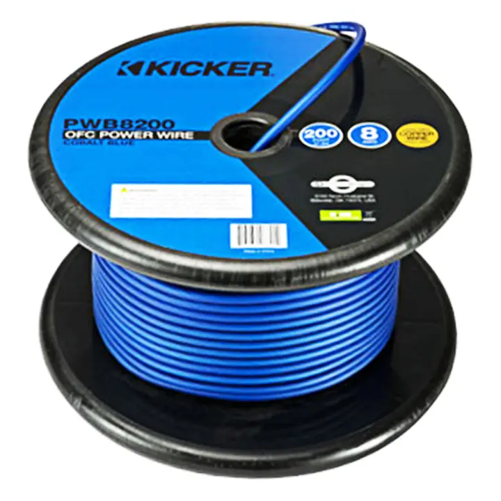 Kicker 46PWB8200 8AWG Power Wire 200 Feet - Blue