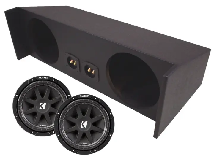 Jeep Wrangler YJ & TJ 87-06 Dual 10" Loaded Kicker C10 Subwoofer Enclosure (10C10-4)