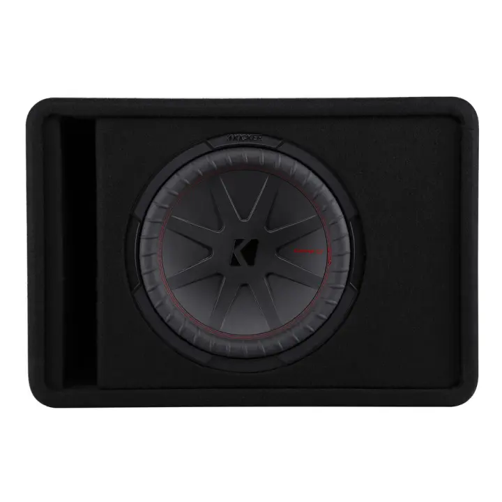 Kicker 48VCWR122 12" 500W 2ohm CompR Vented Loaded Subwoofer Enclosure w/ CXA800.1 Sub Amplifier ...