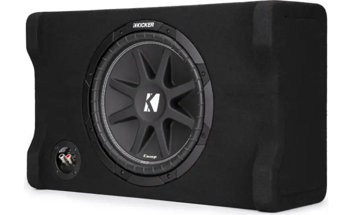 Kicker 48CDF124 Single 12-Inch Down-Firing Comp 2-Ohm Loaded Subwoofer ...