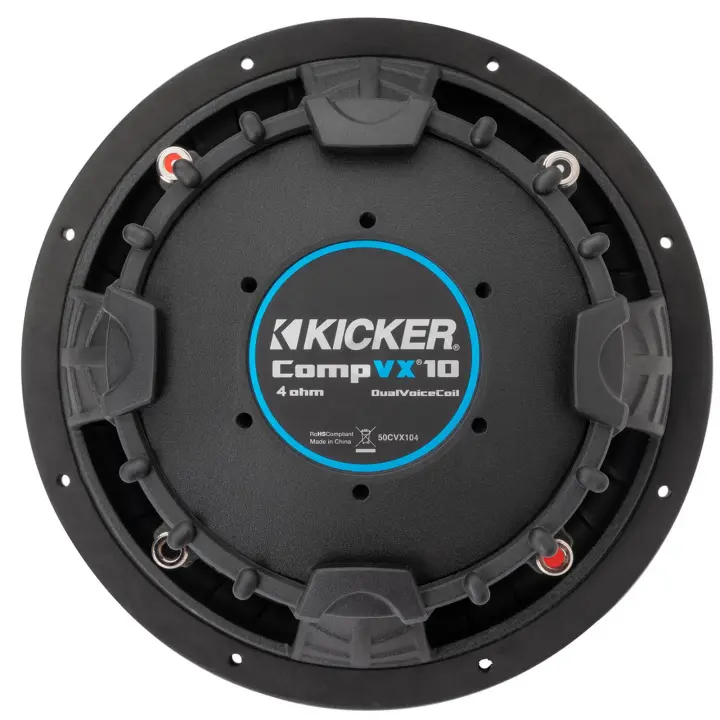 Kicker 50CVX104 Car Audio CompVX 4-Ohm 600 RMS 10 Inch Subwoofer