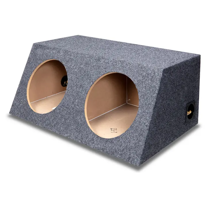 Car Audio Dual 10" Sealed Subwoofer Slanted Hatchback Stereo Sub Box ...