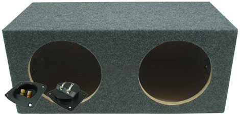 Car Audio Dual 12" Sealed Subwoofer Rear Angle Sub Box Enclosure 3/4 ...