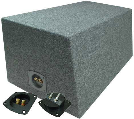 Car Audio Dual 12" Sealed Subwoofer Rear Angle Sub Box Enclosure 3/4 ...
