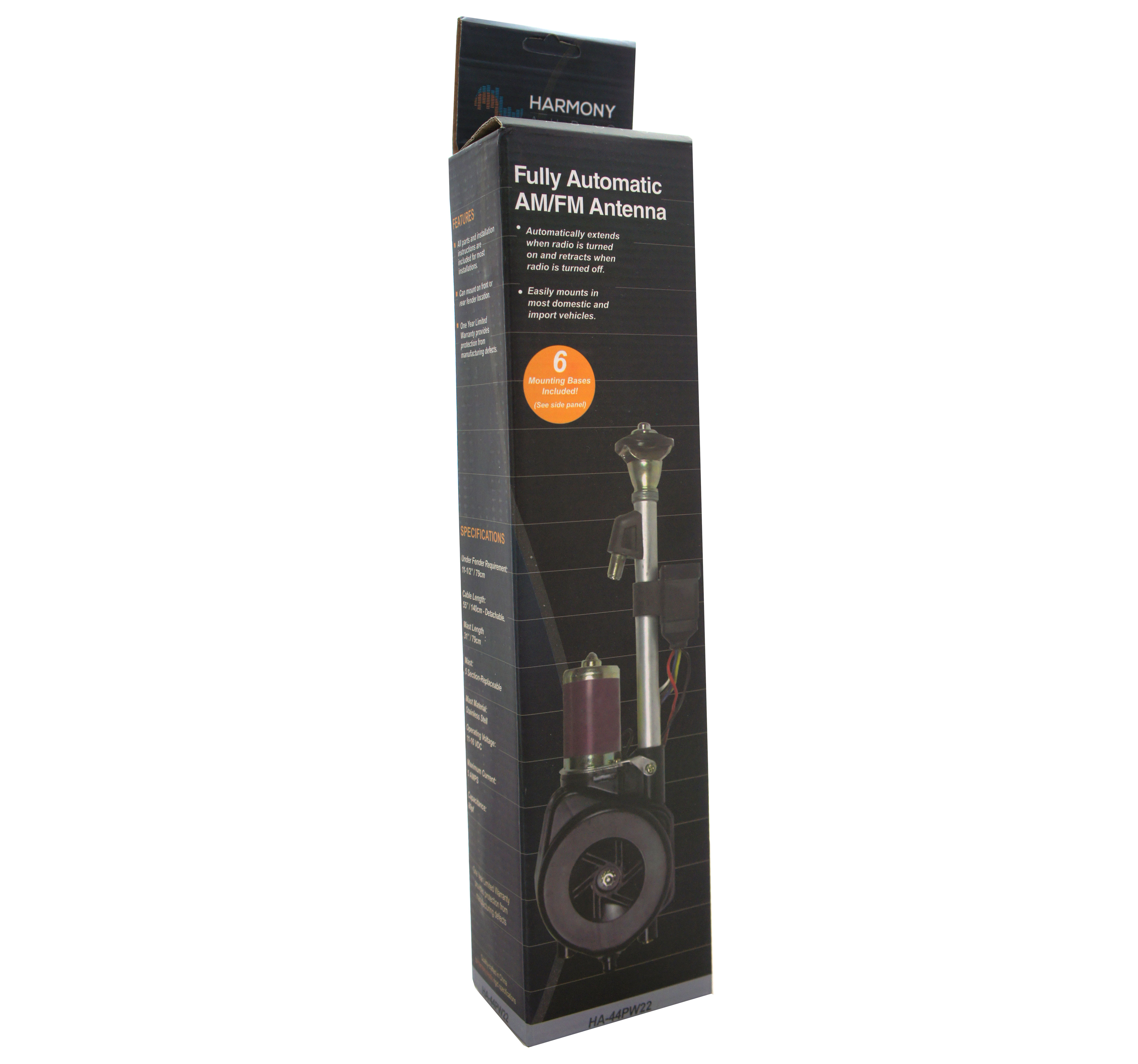 Harmony Audio 44PW22 Fully Automatic 12 Volt Replacement Power Antenna ...