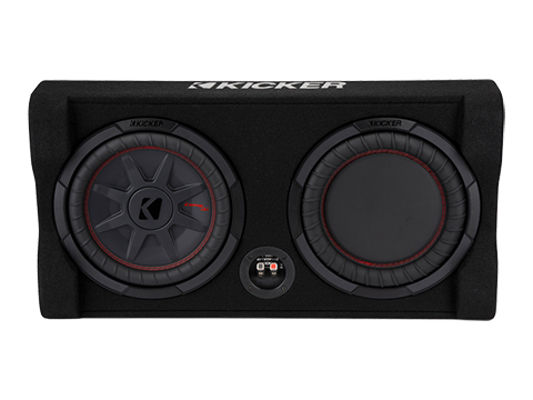 Kicker 48TRTP102 Dual 10-Inch Down-Firing CompRT 2-Ohm Enclosure ...