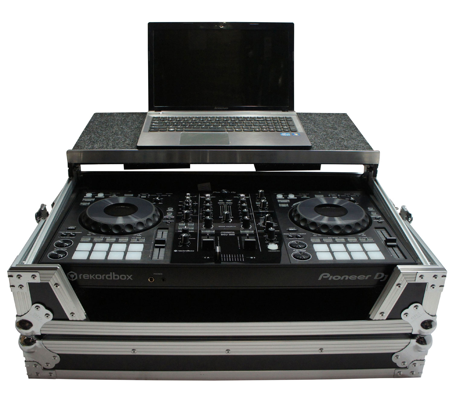 Harmony HCDDJ800WLT1U Flight Glide Laptop Stand DJ 1U Rack Case Pioneer ...