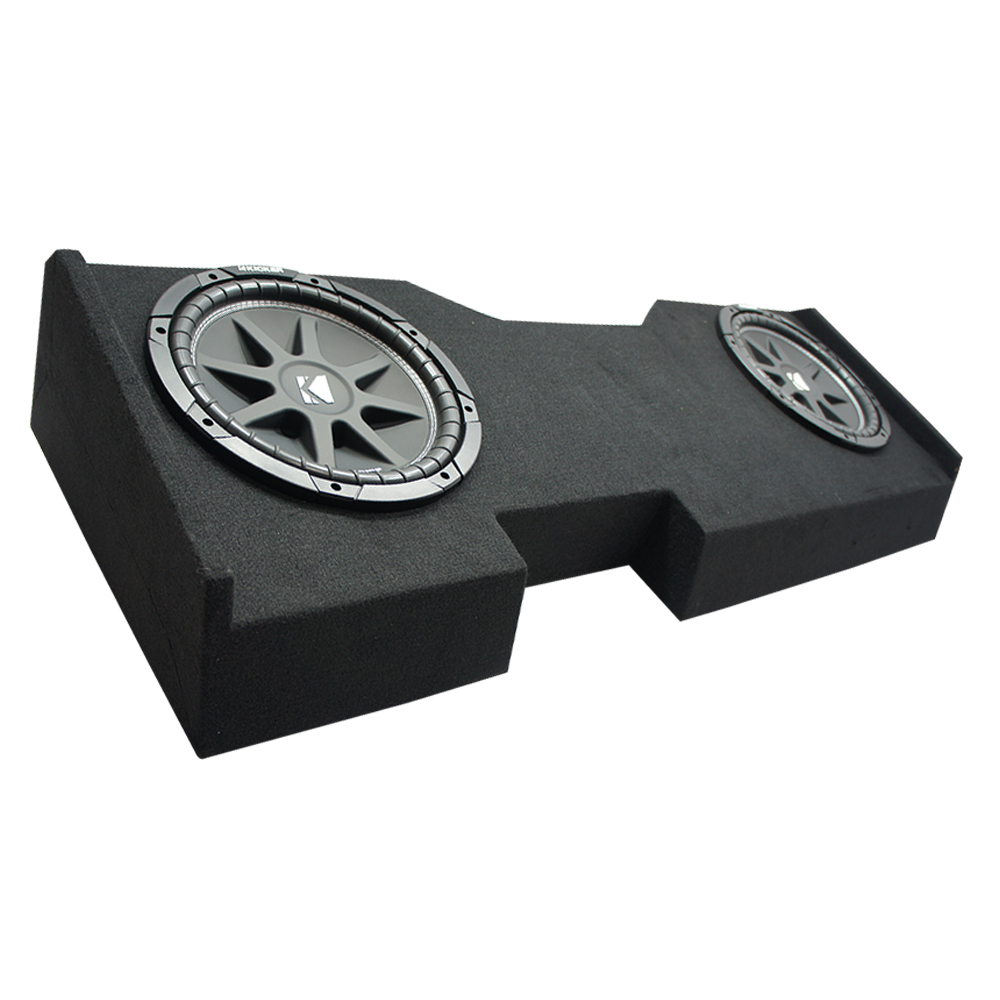 2014 - UP GMC Sierra Crew Cab Kicker Comp C12 Dual 12" Sub Box Final 2 ...