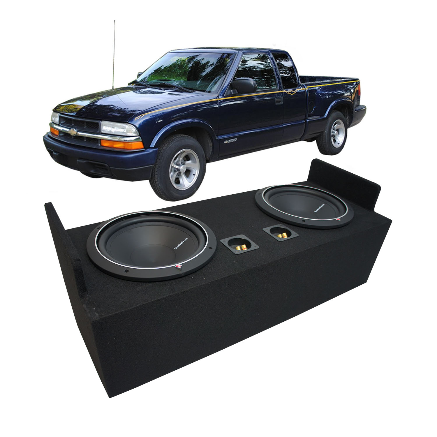 1982-2004 Chevy S-10 Extended Cab Truck Rockford Punch P1S412 Dual 12 ...