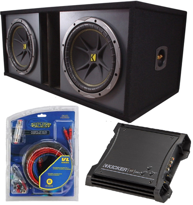 Dual Kicker 10 Inch Loaded Powered Subwoofer Box | Kicker-Package-980