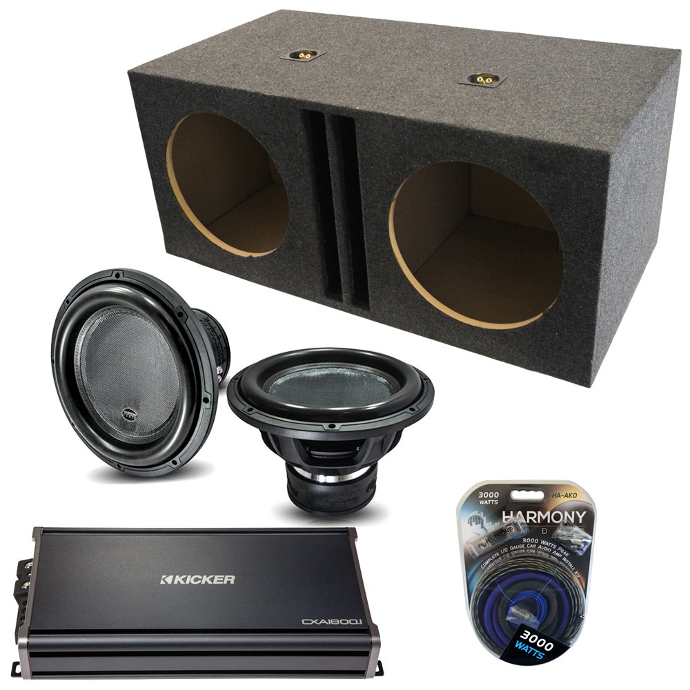 Harmony Audio HA-ML152 Loaded Dual 15" Sub 6400W Vented SPL Sub Box ...