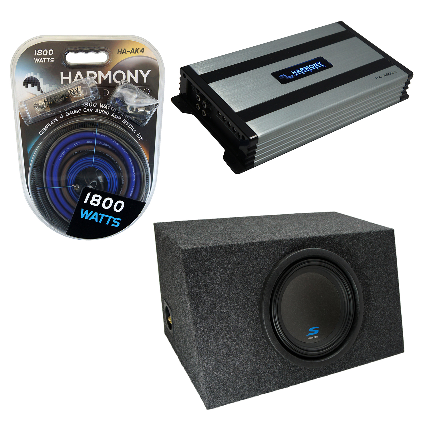 Universal Car Stereo Hatchback Sealed Single 10" Alpine Type S S-W10D4 ...