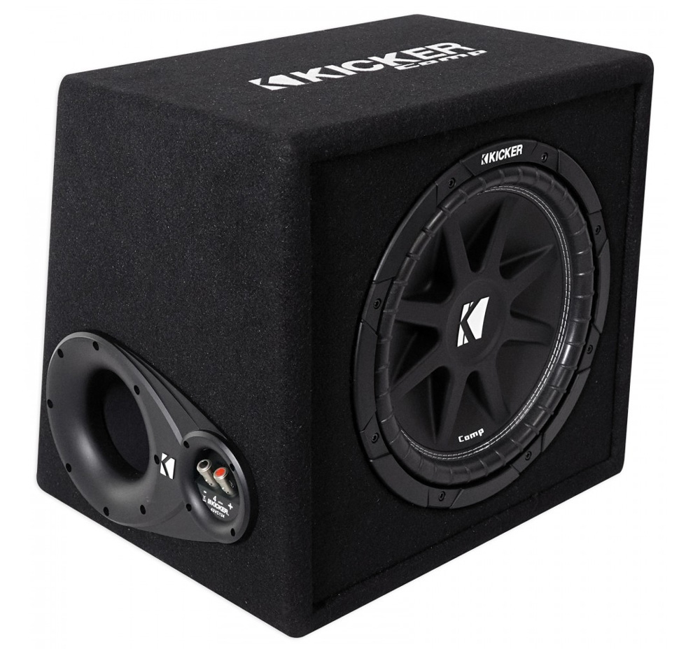 Kicker VC124 Car Audio Loaded Single 12" Comp 300W Sub Box Enclosure ...
