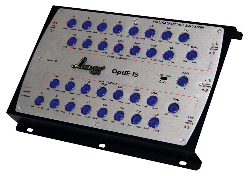 Lanzar OPTIE15 Optidrive 15 Band Half / Full Octave Stereo Equalizer ...