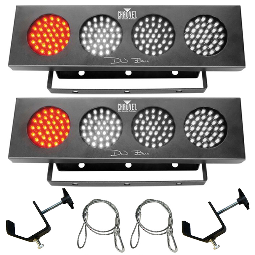 Chauvet Lighting 2 Dj Bank Multi Color Led Chase Effect Light With 2 Mounting Clamps And 2