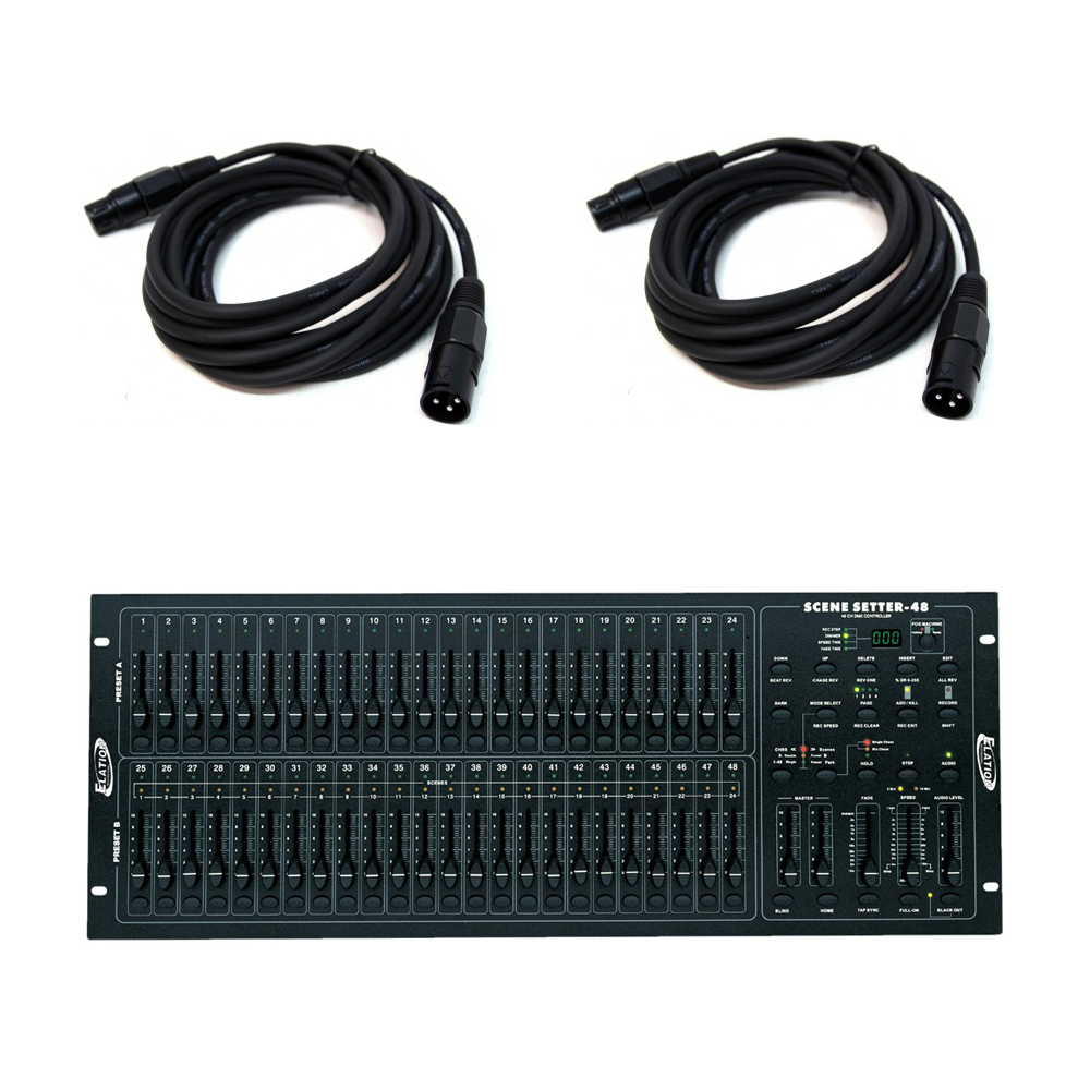 American DJ SCENE SETTER-48 48 Channel DMX Dimming Console with 15-Feet ...