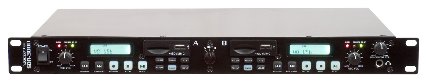 VocoPro SDR-3000 Dual Digital USB/SD Audio Recorder with High Fidelity ...