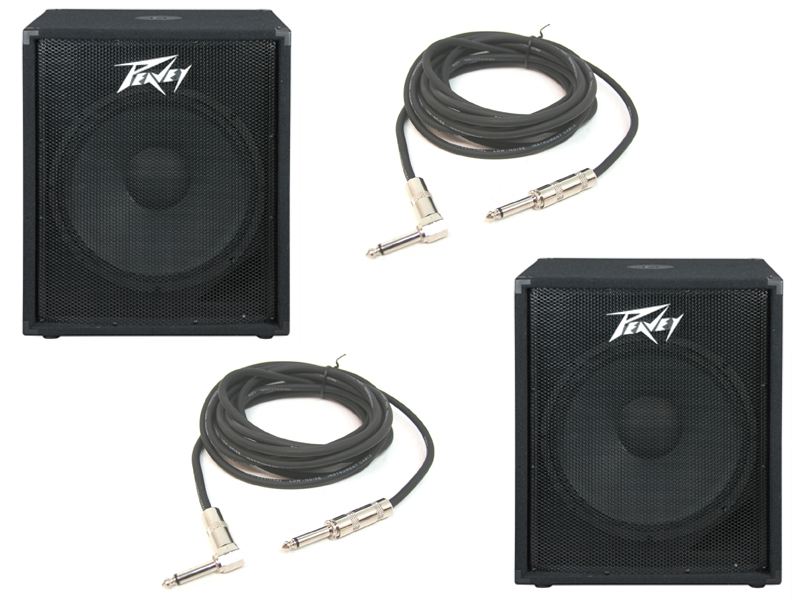 Peavey (2) PV118 Pro Audio DJ Passive Sub 800 Watt 18" PA Subwoofer ...