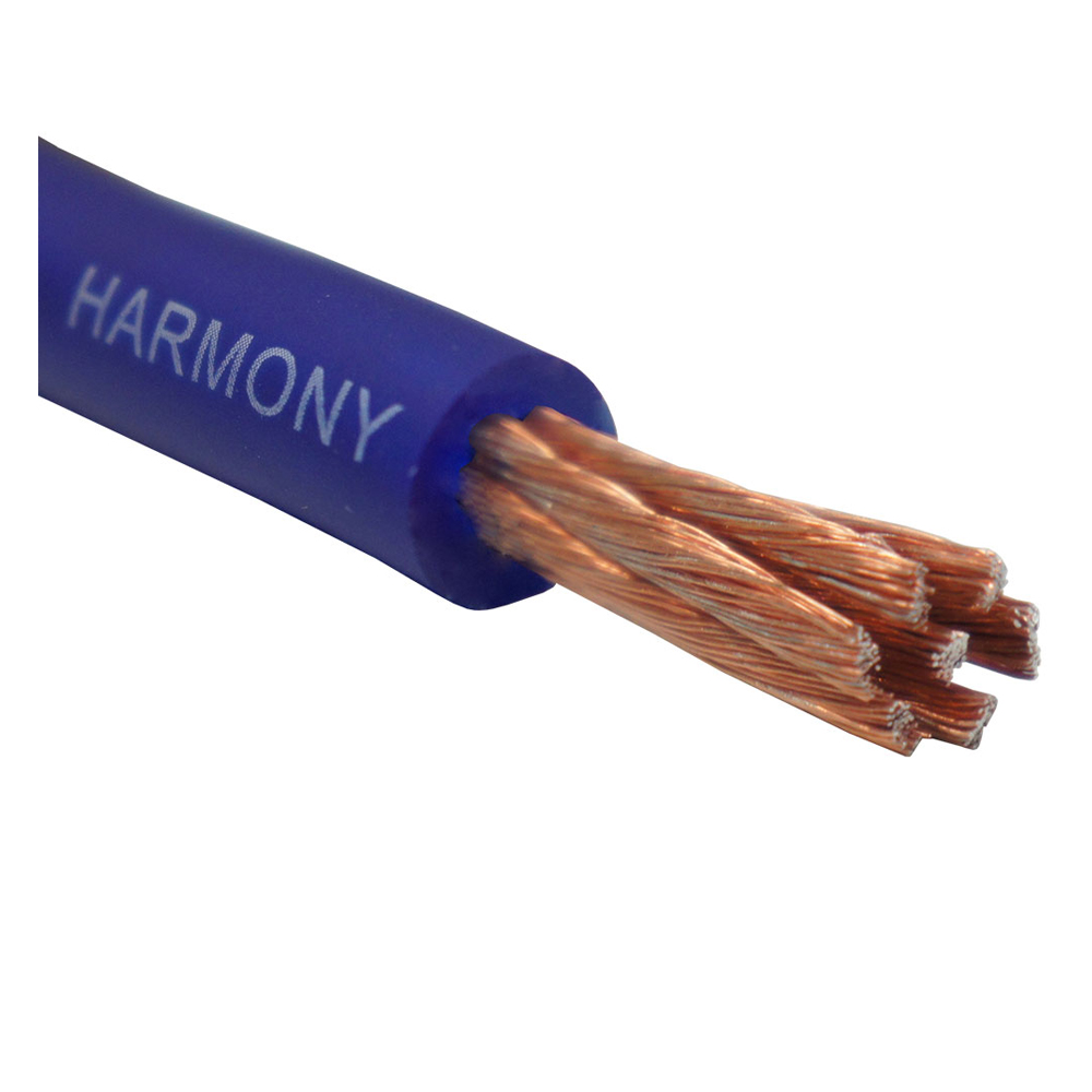 Harmony Audio 4 Gauge 4GA Car Stereo Matte Blue Power Cable Amp Wire ...
