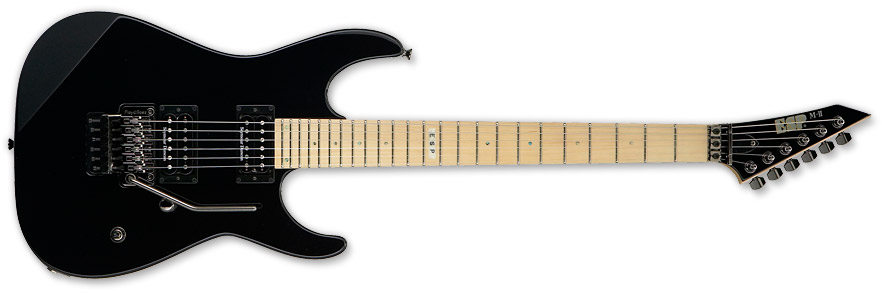 ESP M-II Maple Standard Series Electric Guitar -Black Finish Alder w ...
