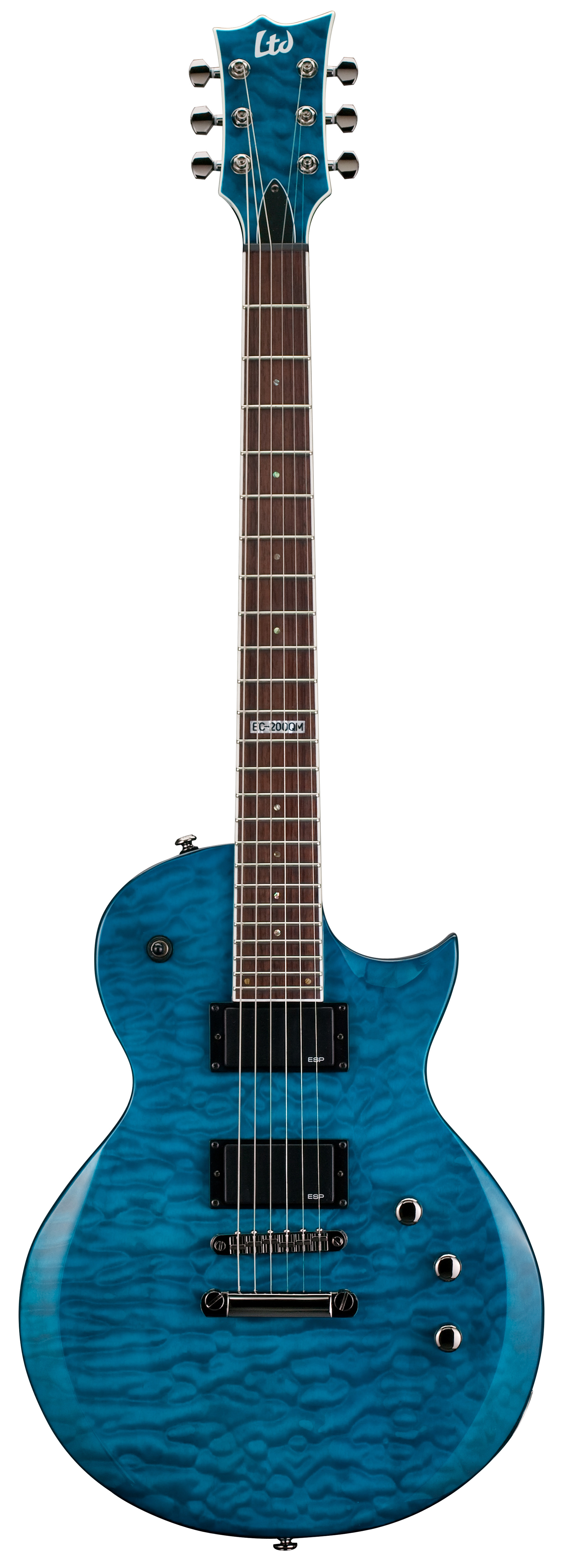 ESP LTD EC-200 EC Series Electric Guitar Quilt Maple - See Thru Blue ...